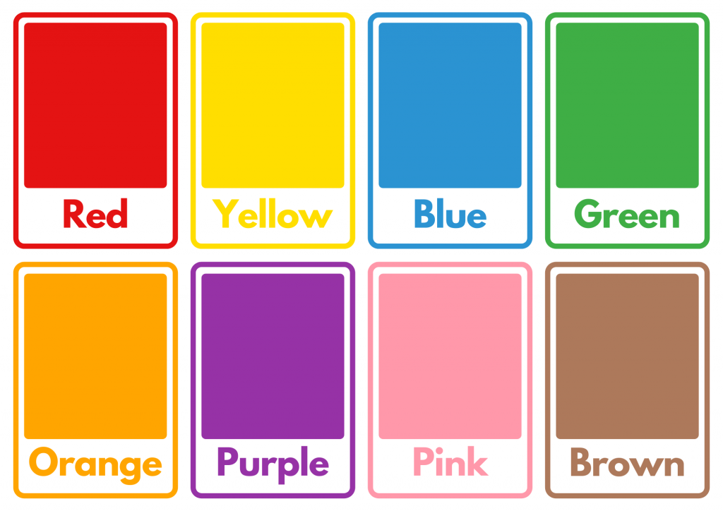 COLOR NAMES - ENGLISH4ALL
